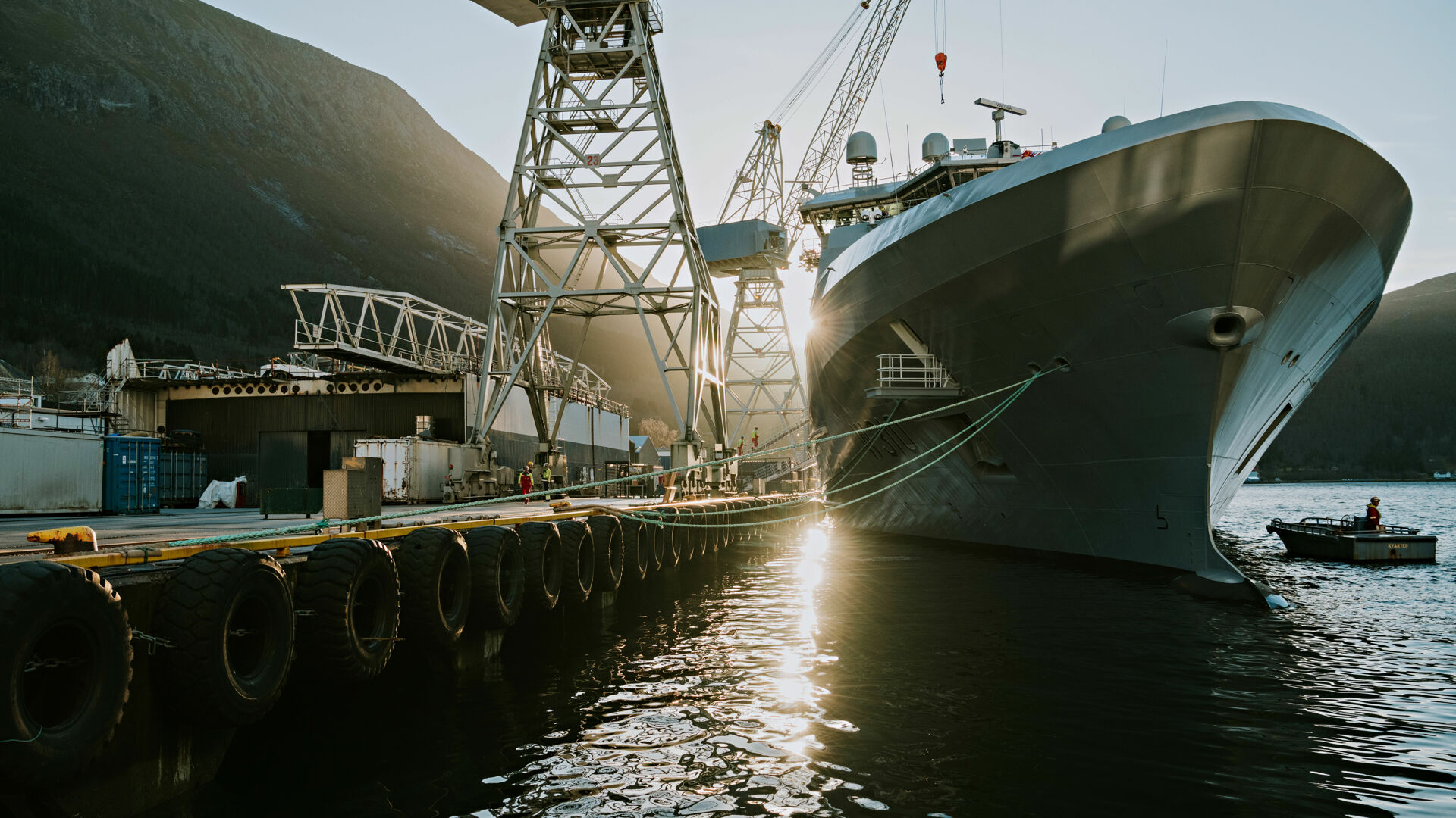Naming ceremony of new Norwegian Coast Guard vessel at Vard Langsten - VARD