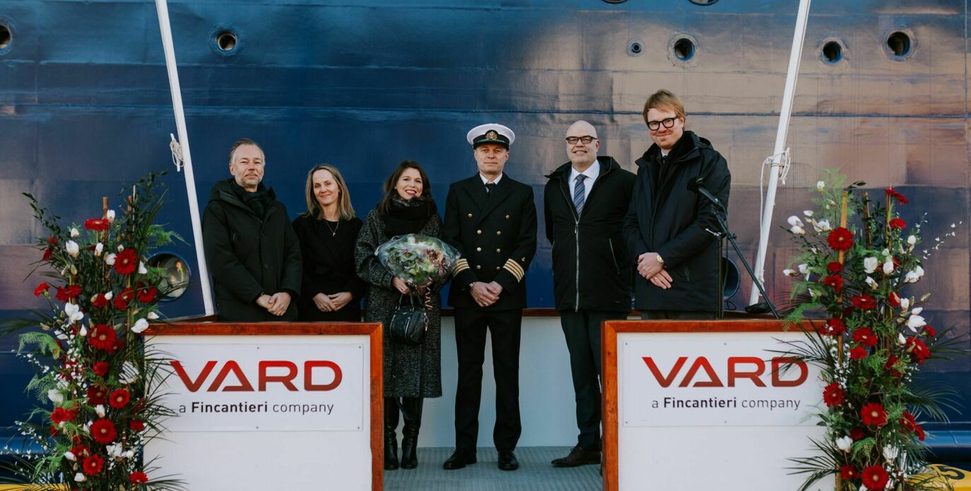 Naming ceremony for Windward Paris at Vard Brattvaag - VARD