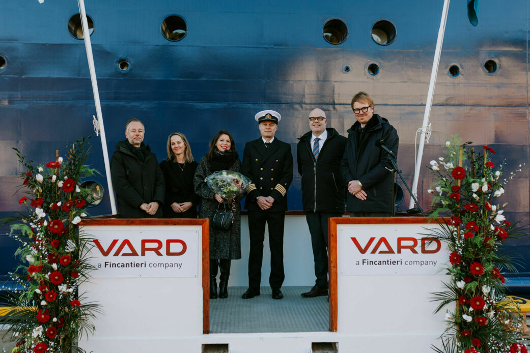 Naming ceremony for Windward Paris at Vard Brattvaag - VARD